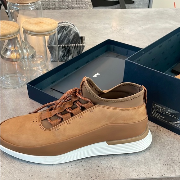 Wolf And Shepherd | Shoes | Wolf Shepherd Brown Leather Sneakers With ...